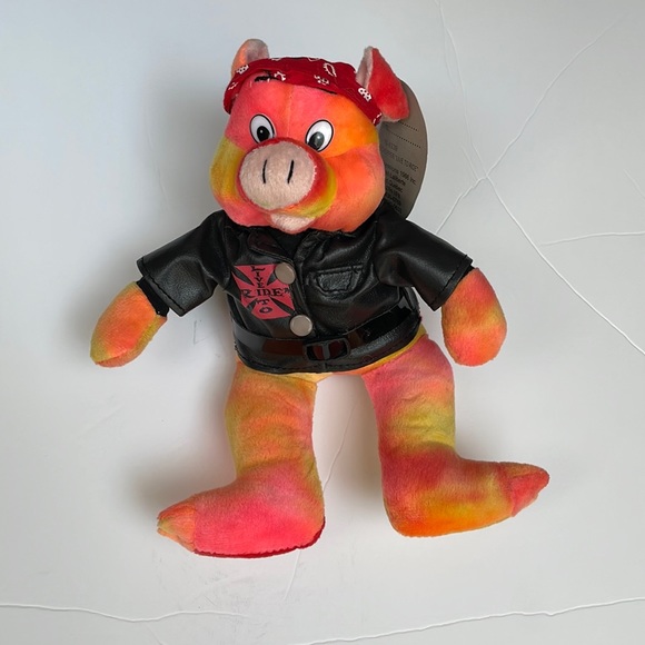 Toys | Vintage Farm Pig Chopper Live To Ride Stuffed Pig With Bandana ...